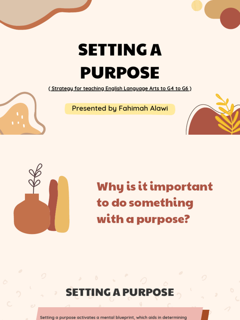 Setting A Purpose | PDF