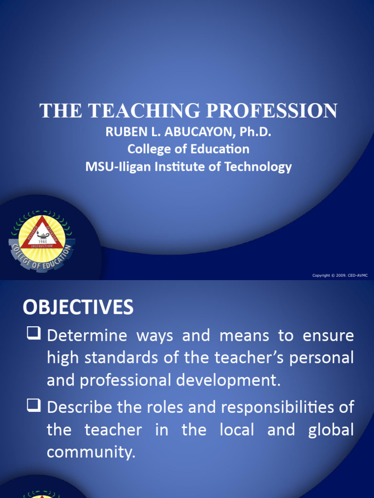 Teaching Profession | PDF | Teachers | Learning