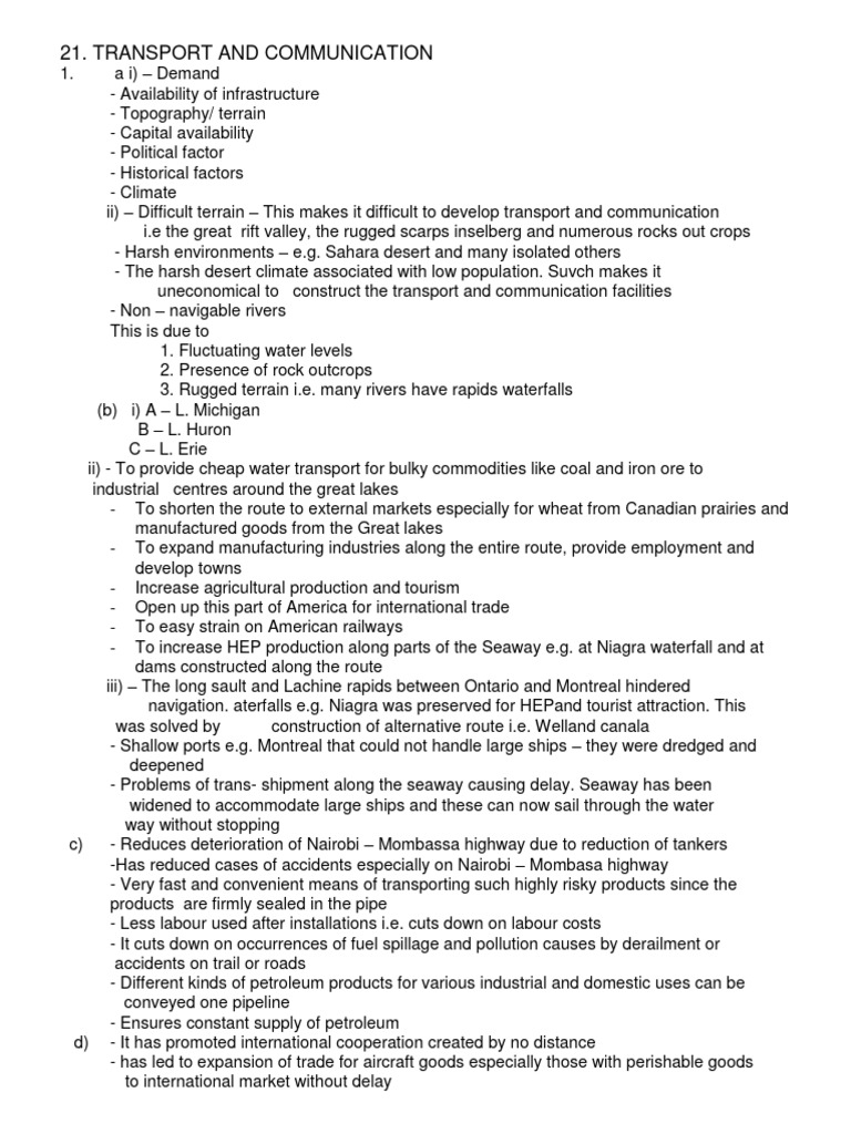 Transport Communication Ans | PDF | Transport | Road