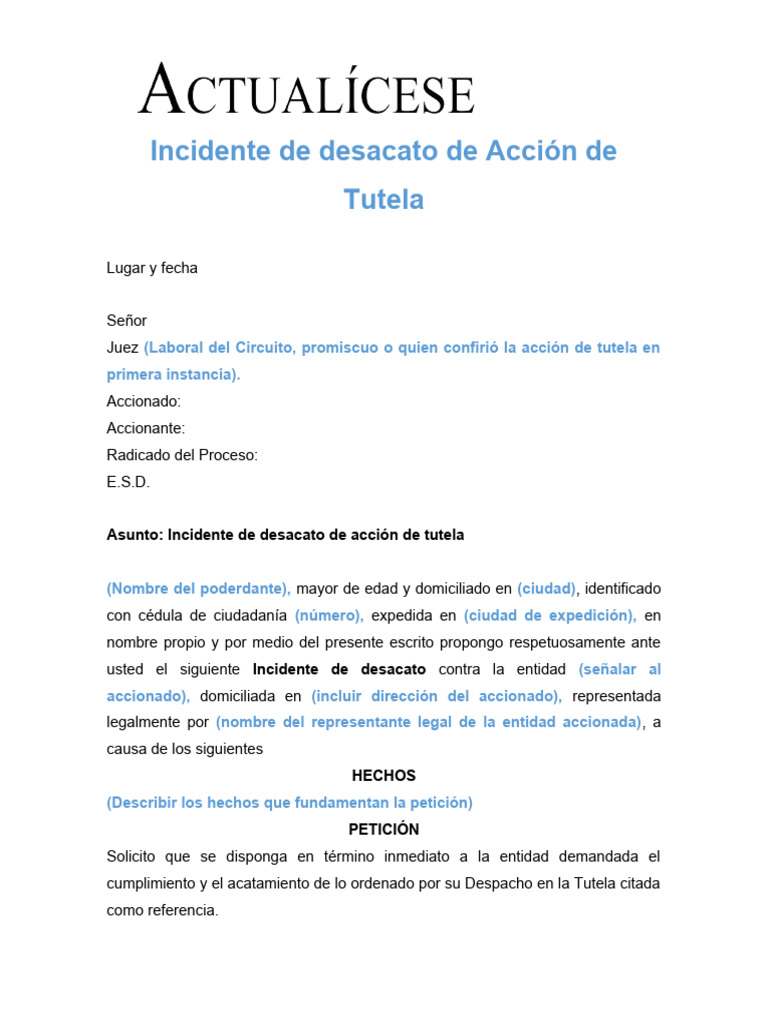 Modelo-De-Incidente-De-Desacato 2 | PDF