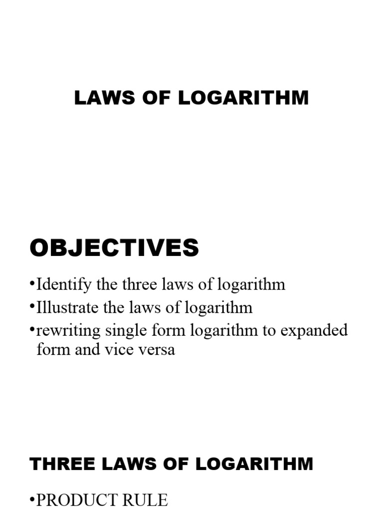 Laws of Logarithm (1) | PDF | Logarithm | Complex Analysis