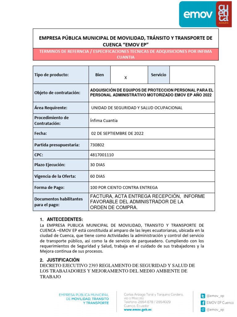 Empresa Pública Municipal de Movilidad, Tránsito Y Transporte de Cuenca ...