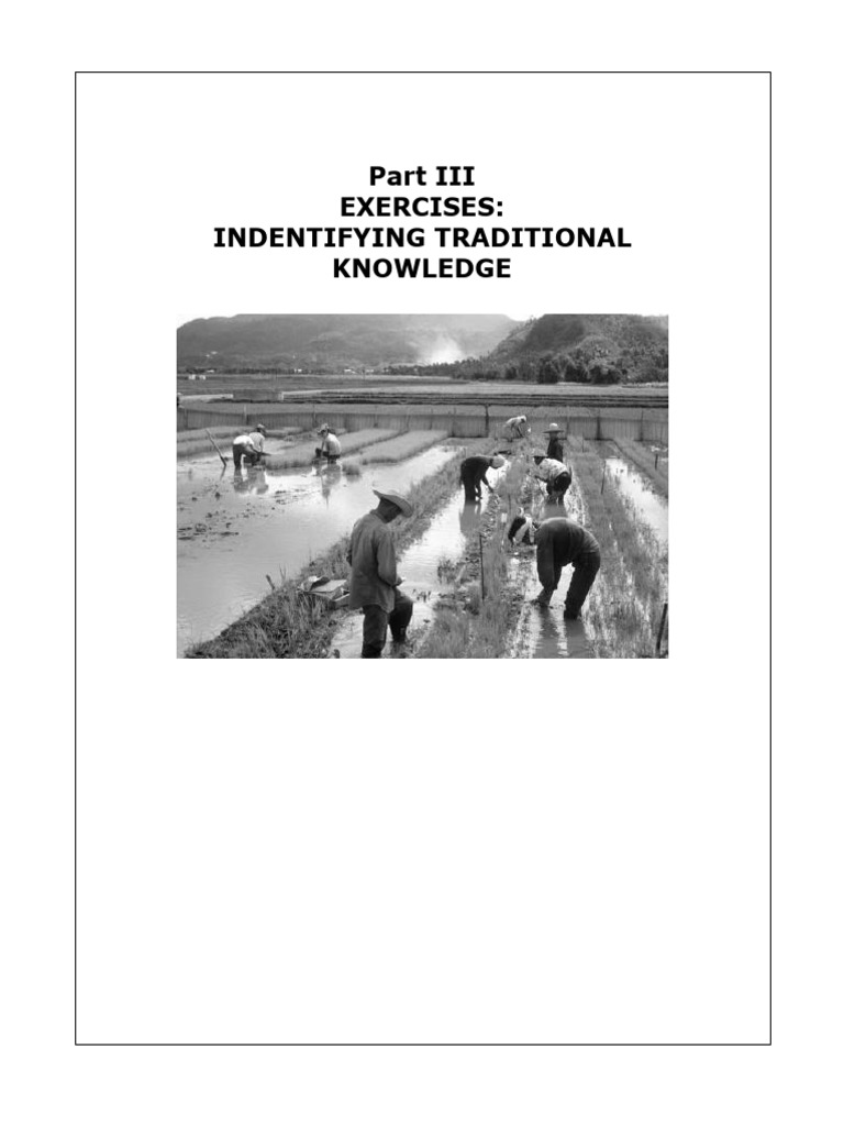 Handbook 2 Identifyng Traditional Knowledge | PDF | Traditional ...