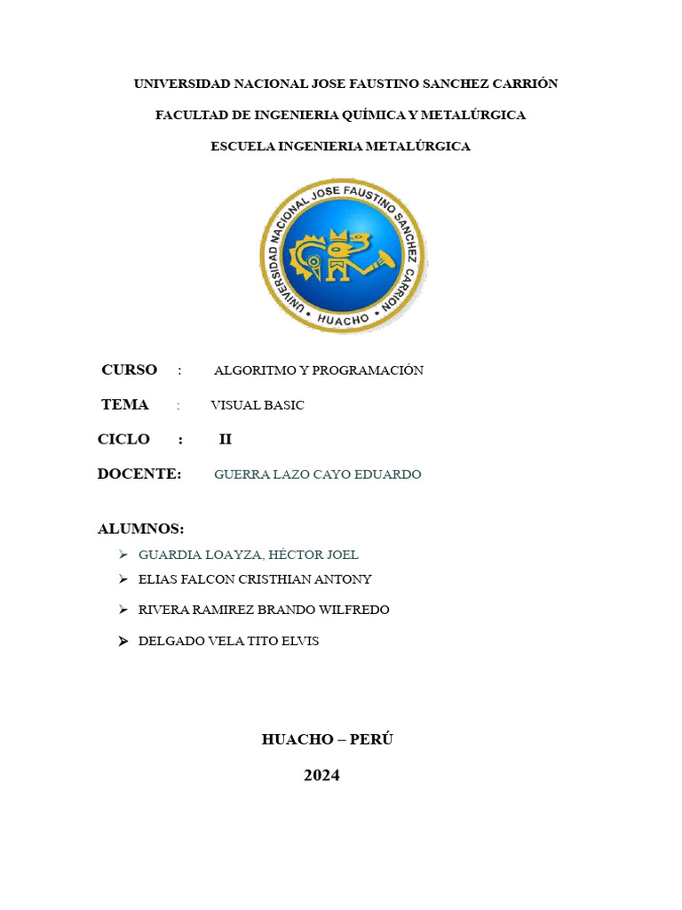 algoritmo y programacion Visual Basic | PDF | Básico | .NET Framework