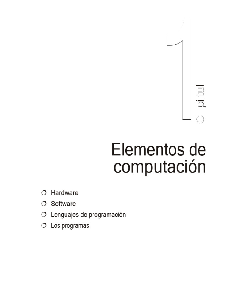 Elementos_de_Computacion | PDF | Hardware de la computadora | Programación de computadoras