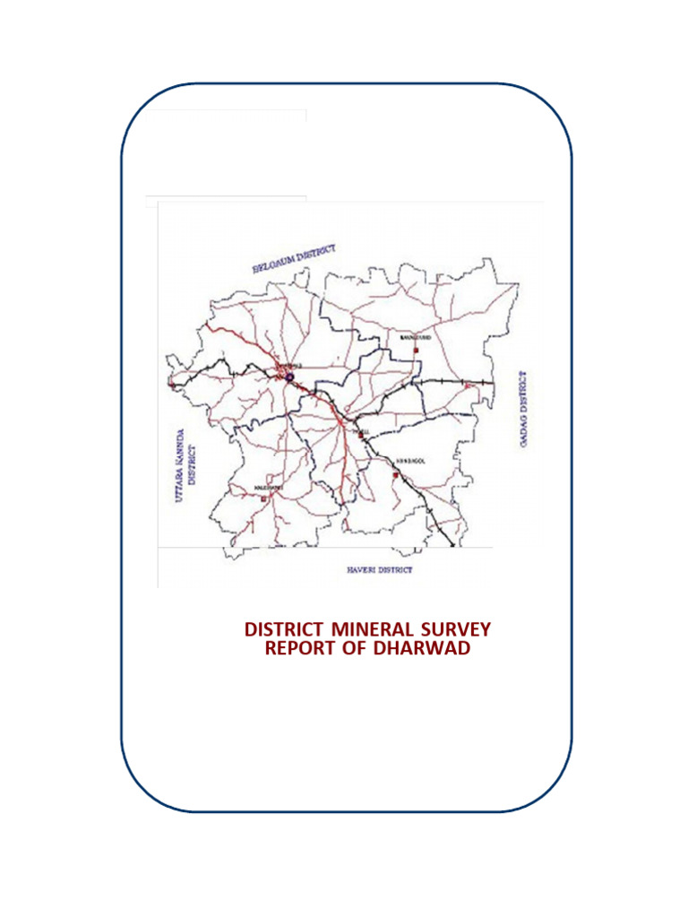 Dharwad District Mineral Survey Report | PDF | Groundwater | Aquifer