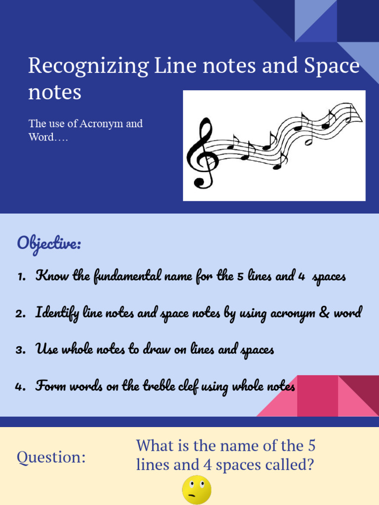 Lesson 5-Recognizing Lines and Space Notes October 4-8, 2021 | PDF