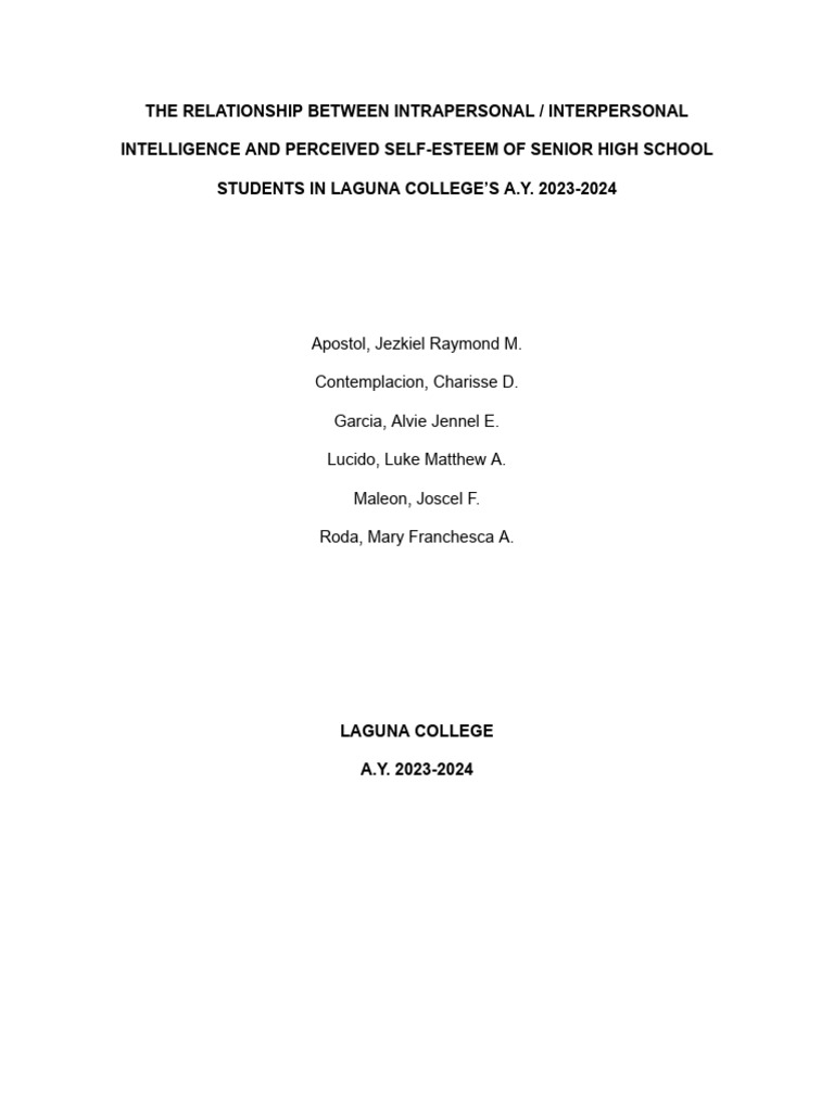 (Compiled CH 1-3) Group 3 Best in Research!!! | PDF | Self Esteem ...