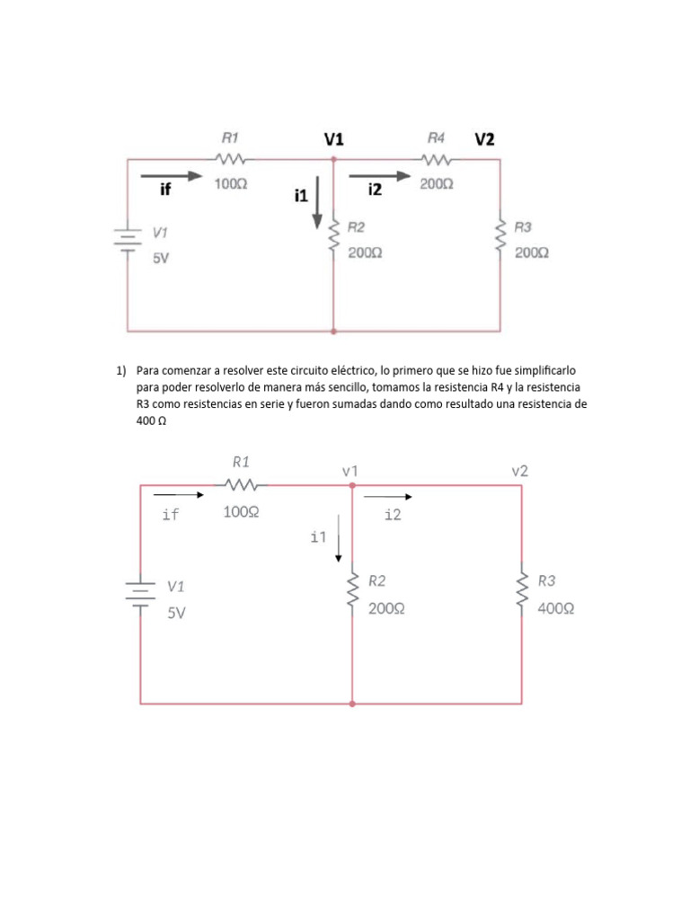 Para Comenzar A Resolver Este Circuito Eléctrico | PDF