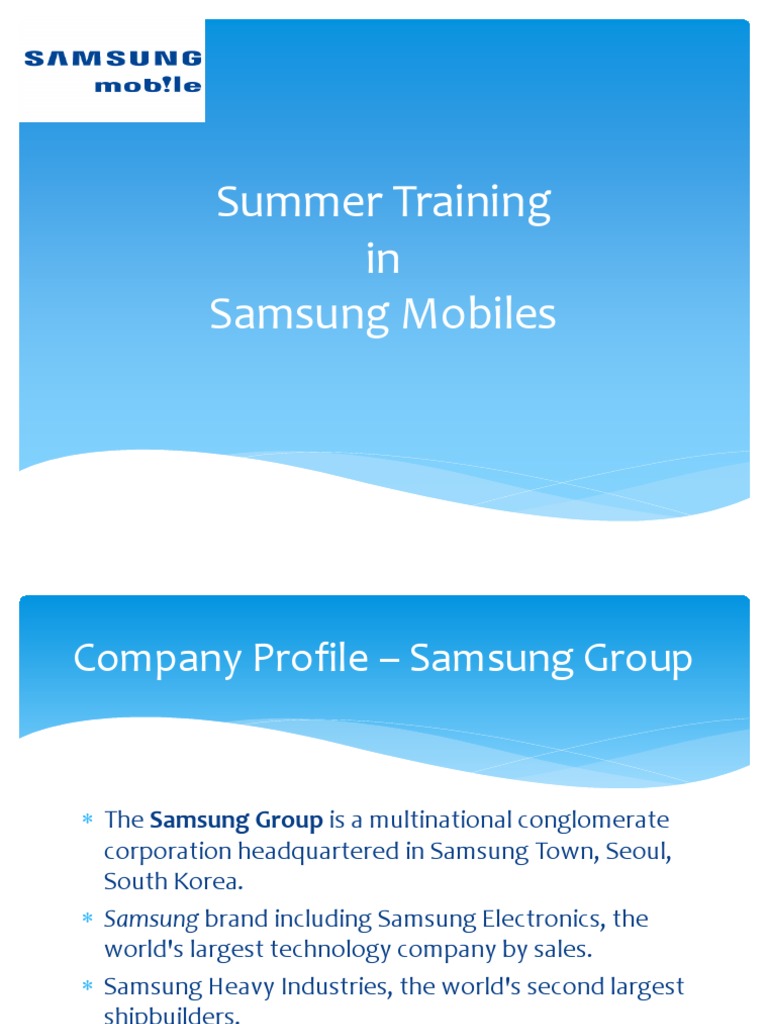 Samsung Training | PDF | Samsung | Samsung Electronics