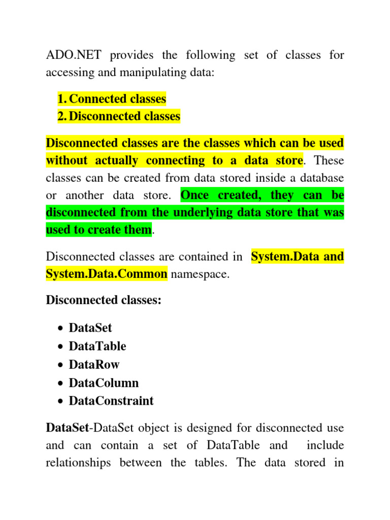 Architecture of ADO | PDF | Databases | Class (Computer Programming)
