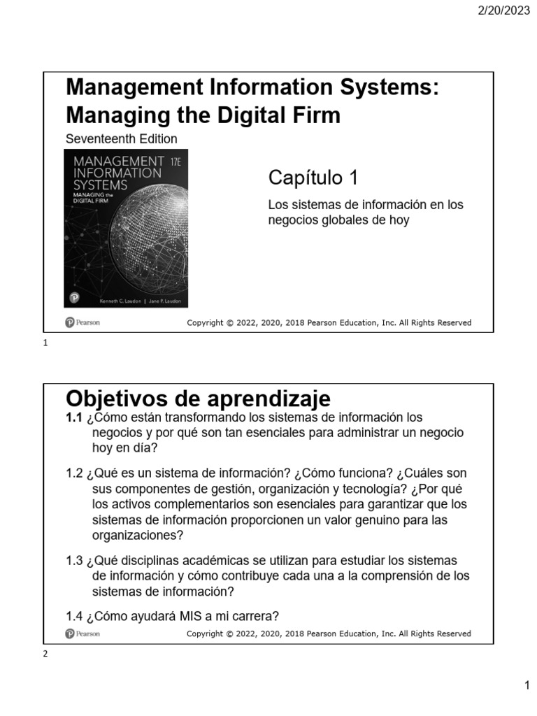 Laudon Mis17 PPT ch01 TT | PDF | Sistema de informacion | Business