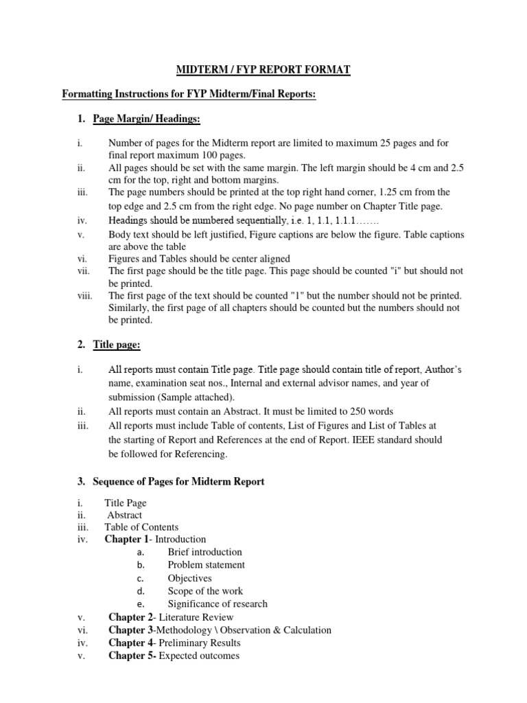 FYP Report Format | PDF | Paragraph | Publishing FYP Report Format | PDF | Paragraph | Publishing