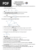 Class 7 Worksheet - Lines and Angles | PDF | Angle | Trigonometry