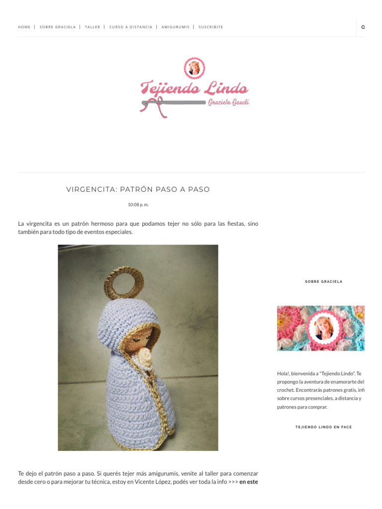 Virgencita Patrón Paso A Paso Tejiendo Lindo Graciela Gaudi Pdf