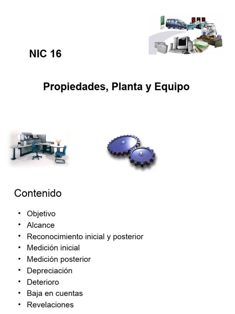 Nic 16 | PDF | Depreciación | normas internacionales de INFORMACION FINANCIERA