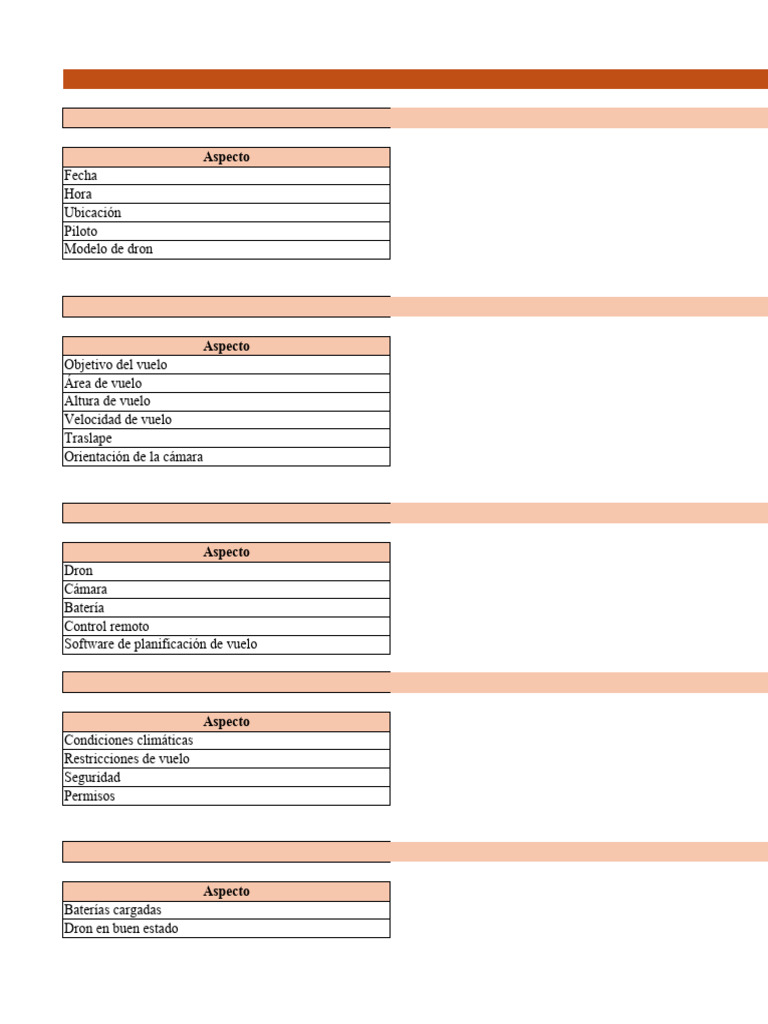 Ficha de Vuelo Dron | PDF | Vehículo aéreo no tripulado | Aviación