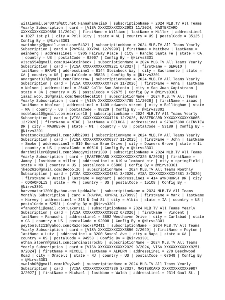 MLB 150 Accs | PDF | Visa Inc. | Service Industries