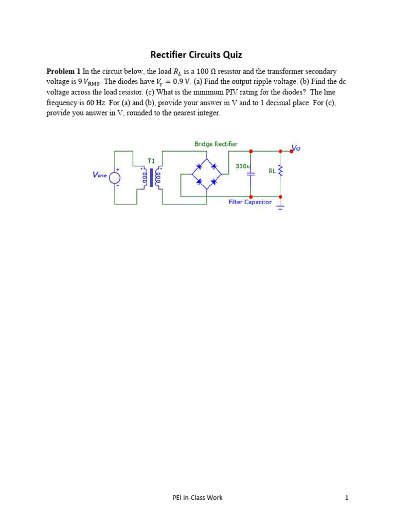 Bridge Rectifier | PDF | Teaching Methods & Materials | Science & Mathematics