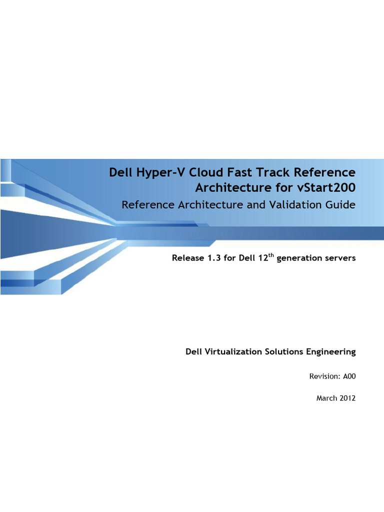 4 Hyper V Cloud Fast Track For Vstart 200 Reference Architecture PL ... 4 Hyper V Cloud Fast Track For Vstart 200 Reference Architecture PL ...