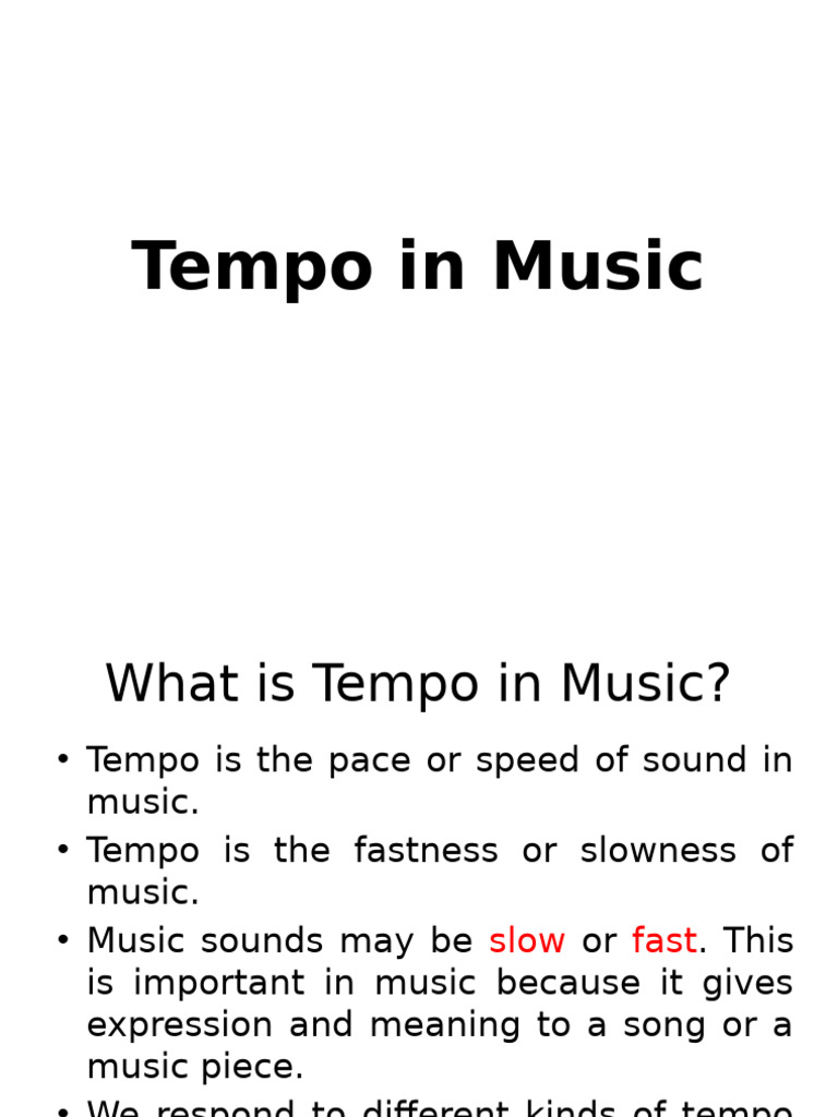 Tempo in Music | PDF | Language Arts & Discipline | Art