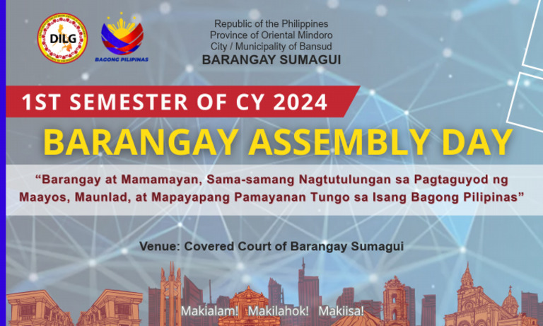 Annex H Updated Barangay Assembly Tarpaulin Template | PDF
