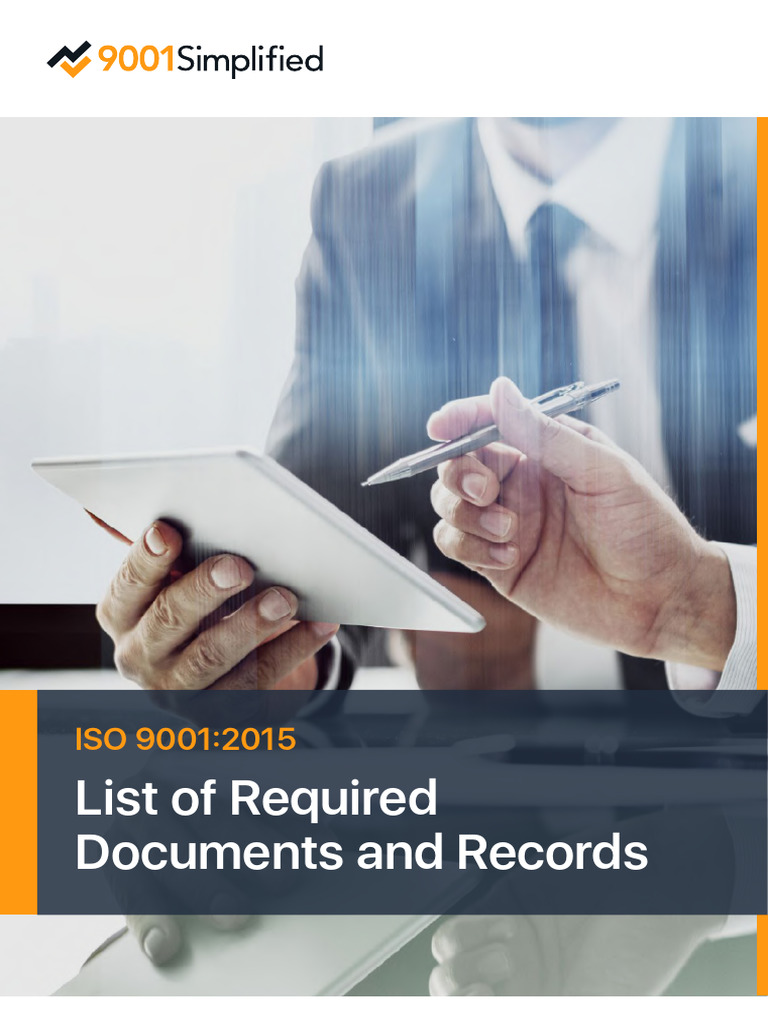 Required Documents and Records | Download Free PDF | Iso 9000 | Quality ...