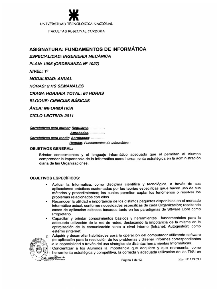 Fundamentos de Informatica | PDF