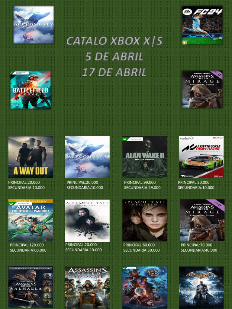 Catalogo Xbox Abril | PDF