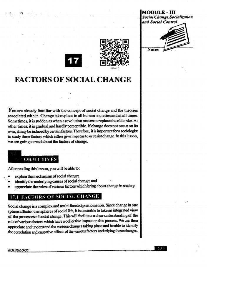 L-17 Factor of Social Change | PDF