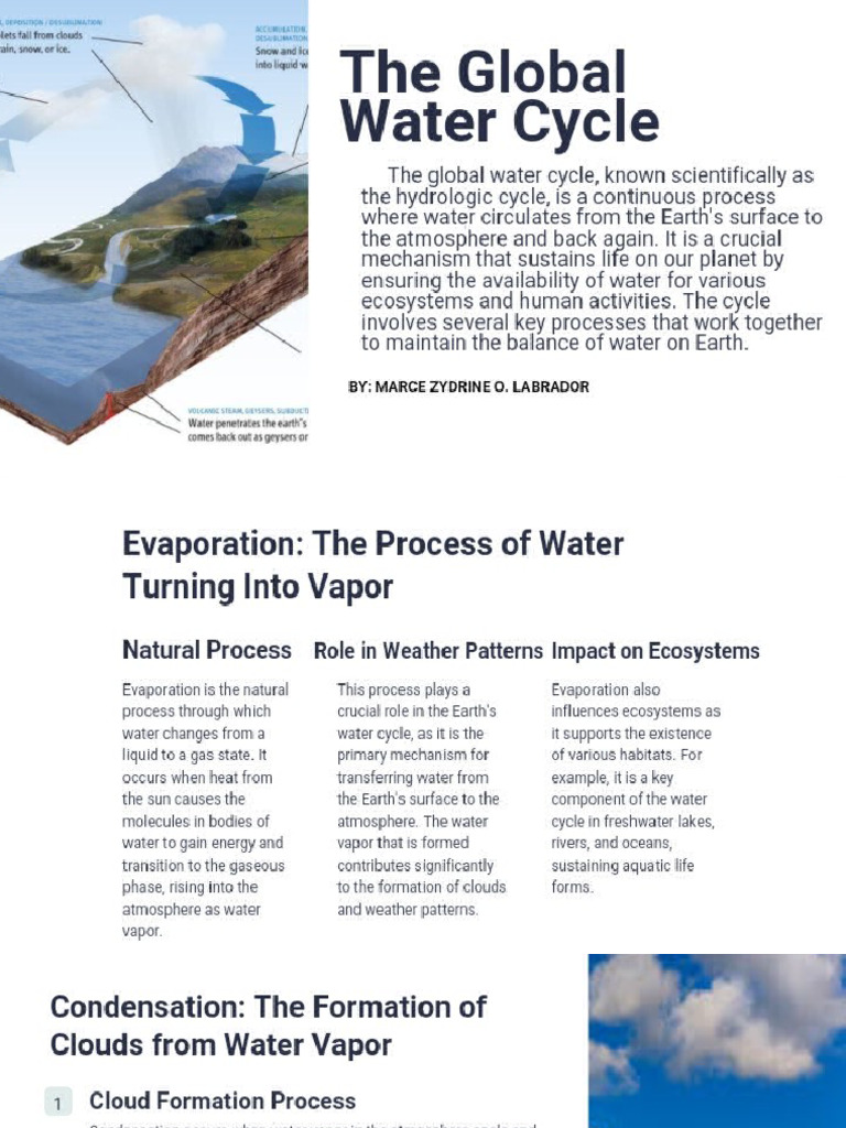 Global Water Cycle | PDF