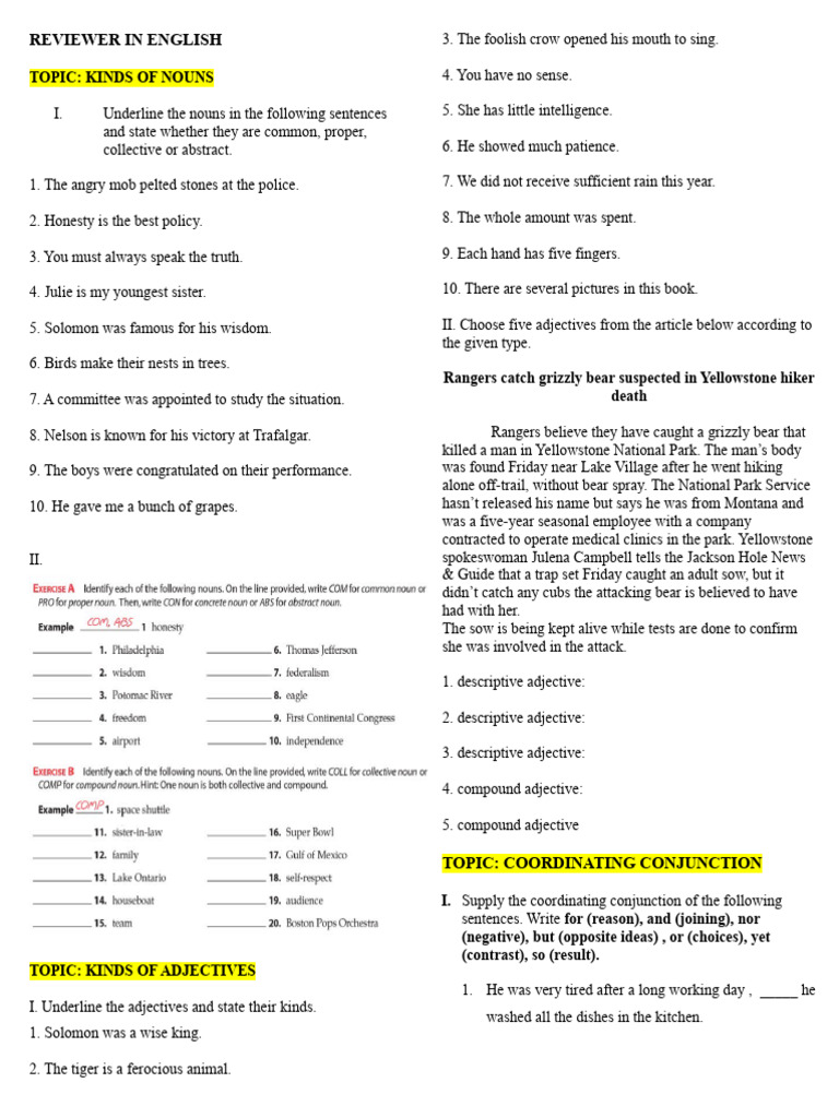 4thquarter Reviewer English | PDF | Language Arts & Discipline