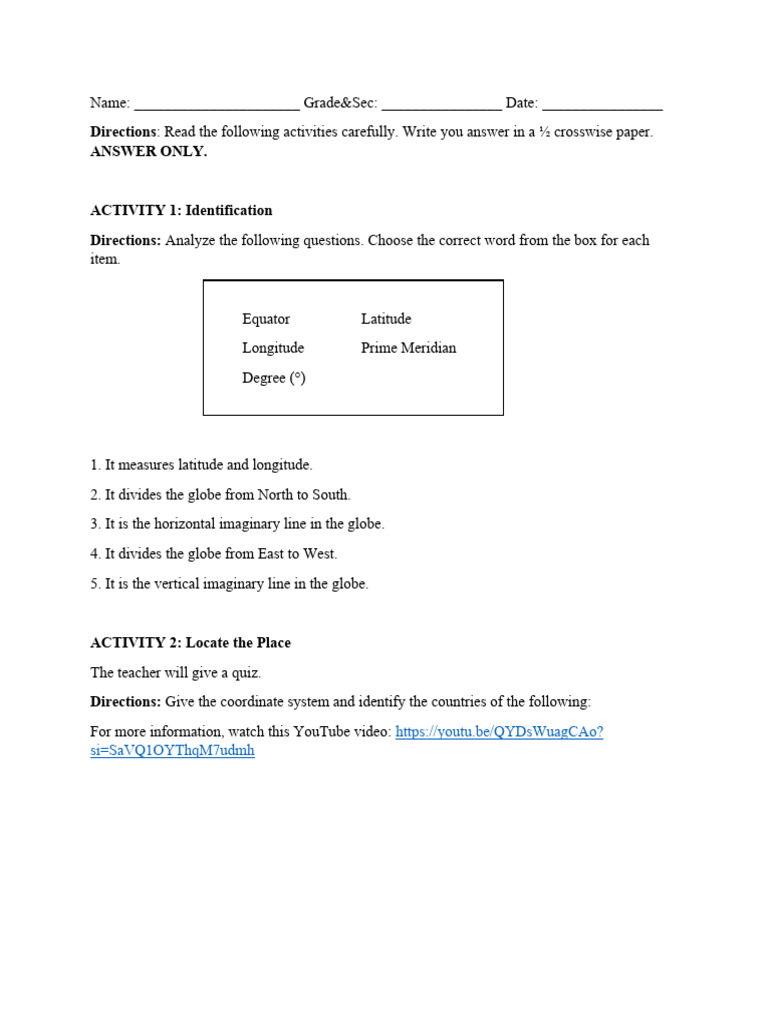 MODULAR ACTIVITIES | PDF