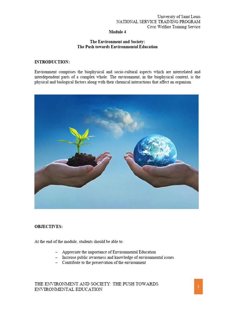 NSTP 1 - CWTS Module 4 | PDF | Climate Change | Biodiversity
