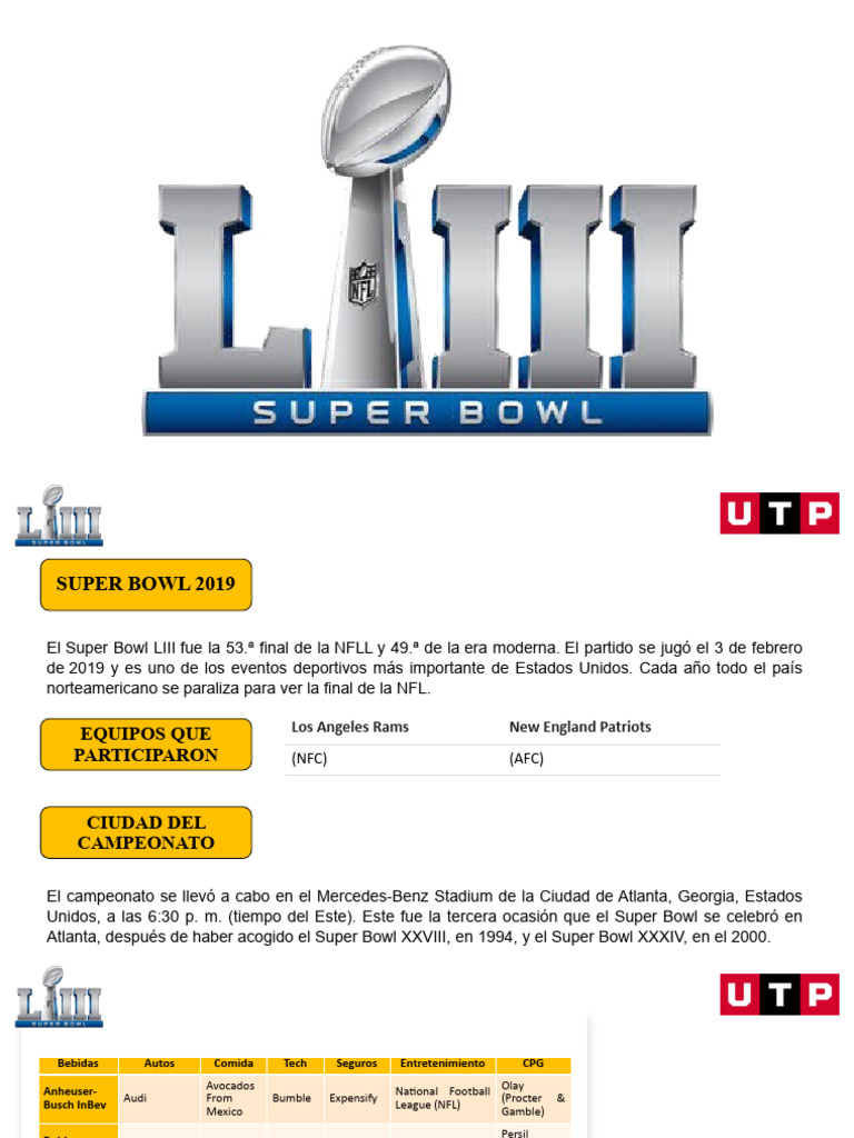 Marketing Internacional - Super Bowl 2019 | PDF | Super Bowl