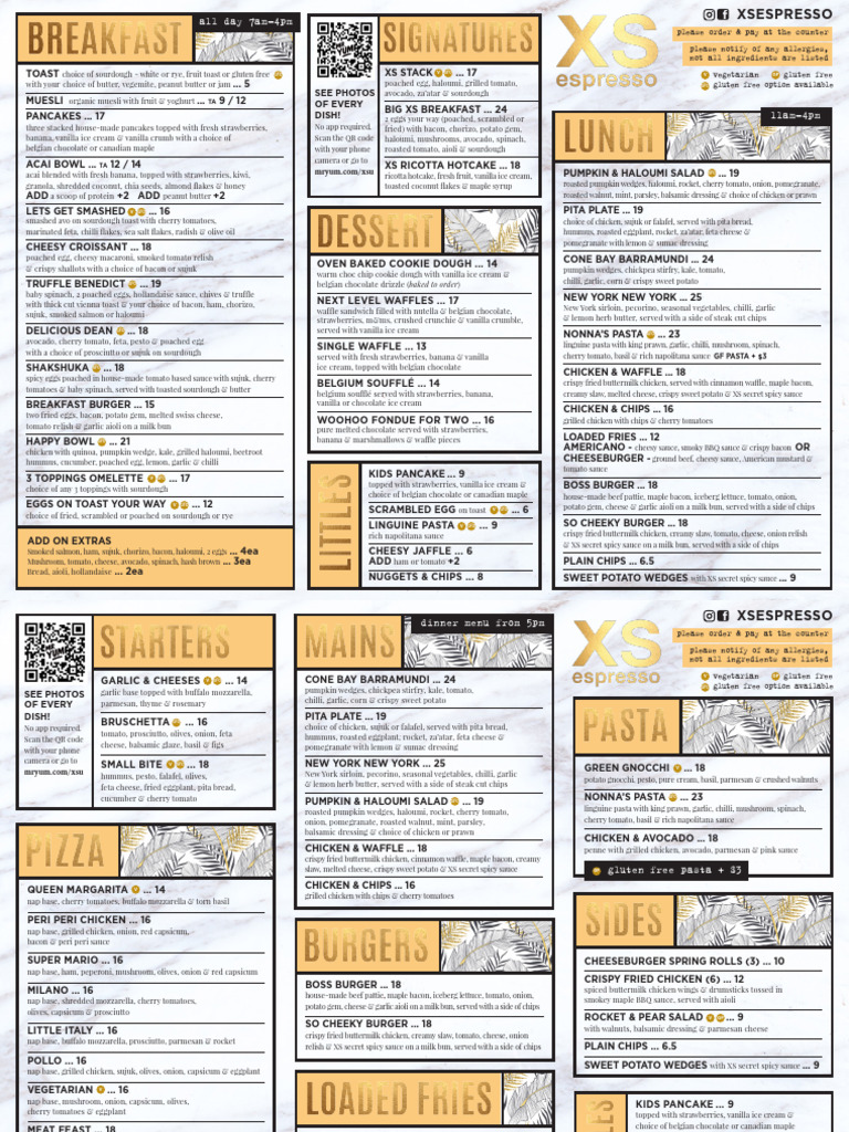 XS_Menu_UNSW-MAY20- 1 | PDF | Pancake | Pesto