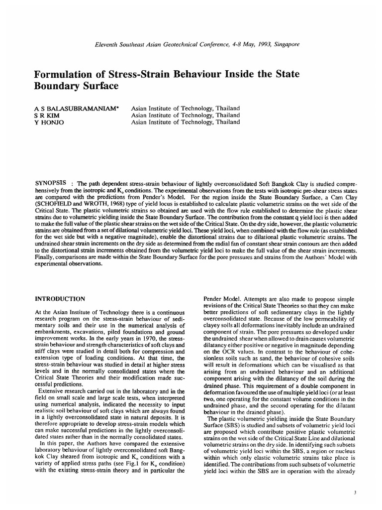 Stress-strain behaviour | PDF