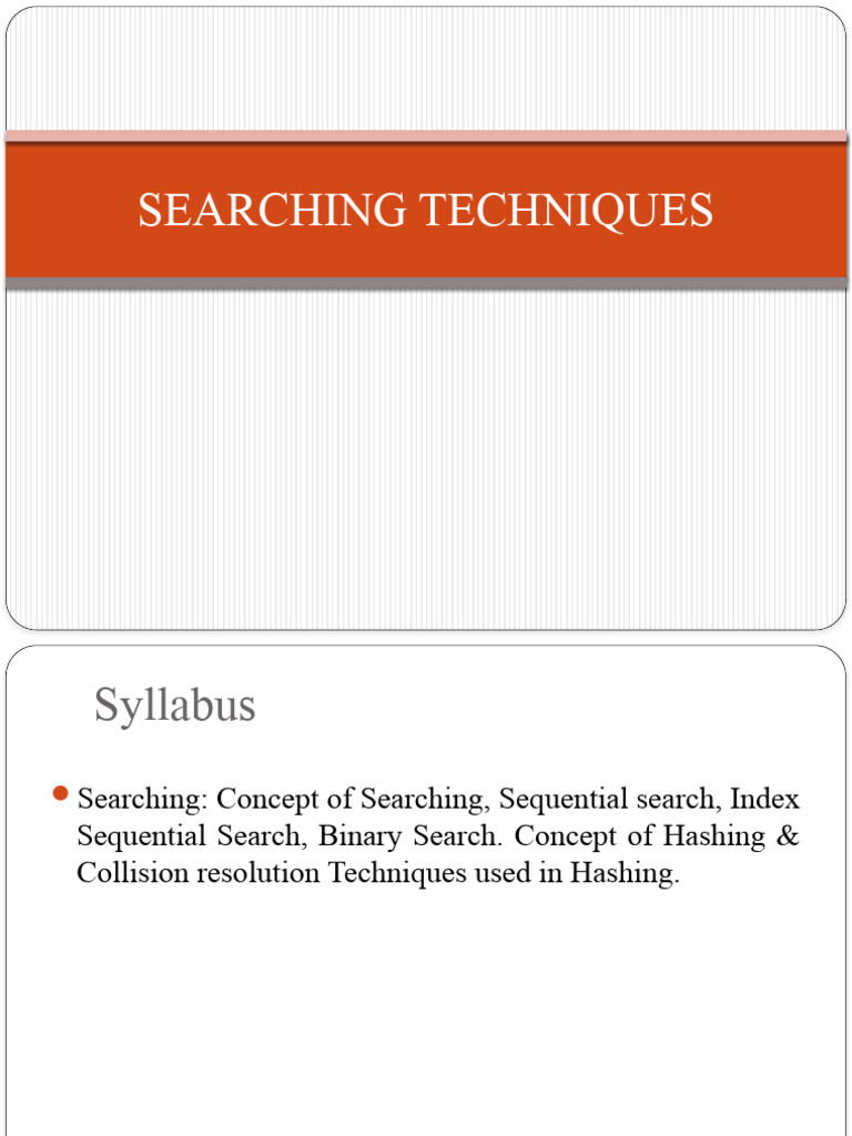 3.1 Searching Techniques | Download Free PDF | Computer Data | Computer ... 3.1 Searching Techniques | Download Free PDF | Computer Data | Computer ...