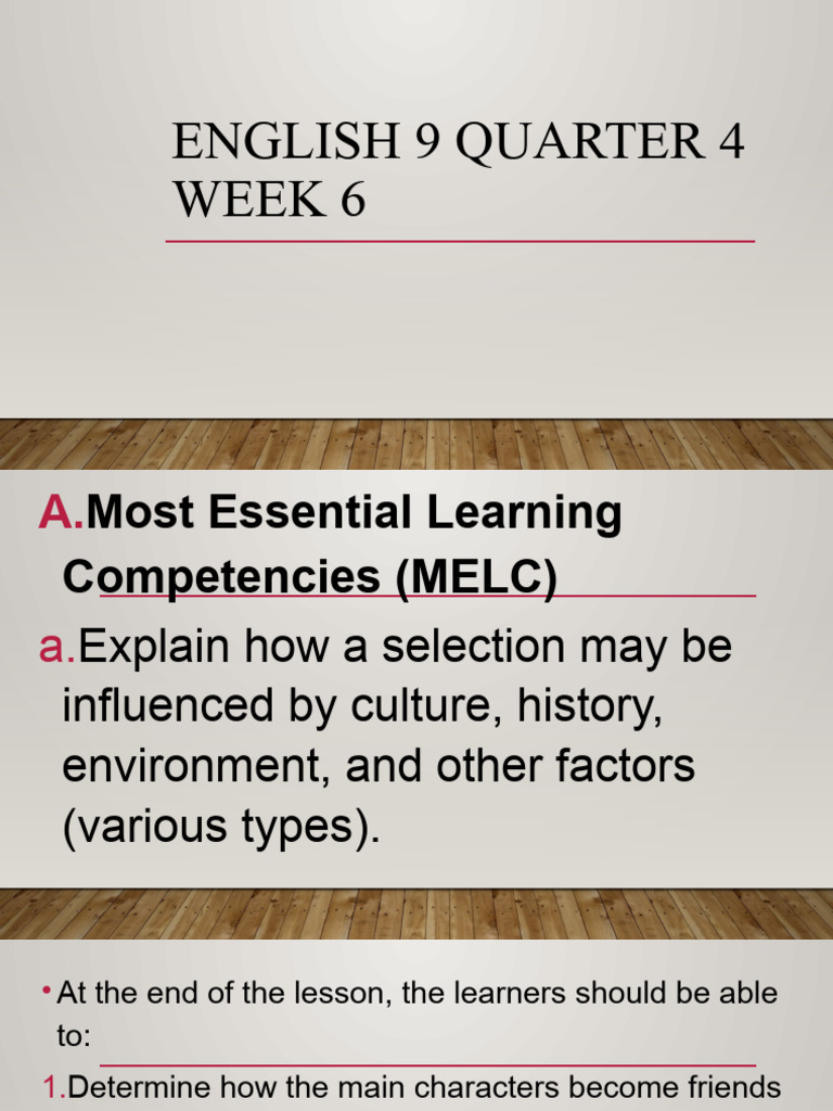 English 9 Q4 W6 | PDF | Narrative