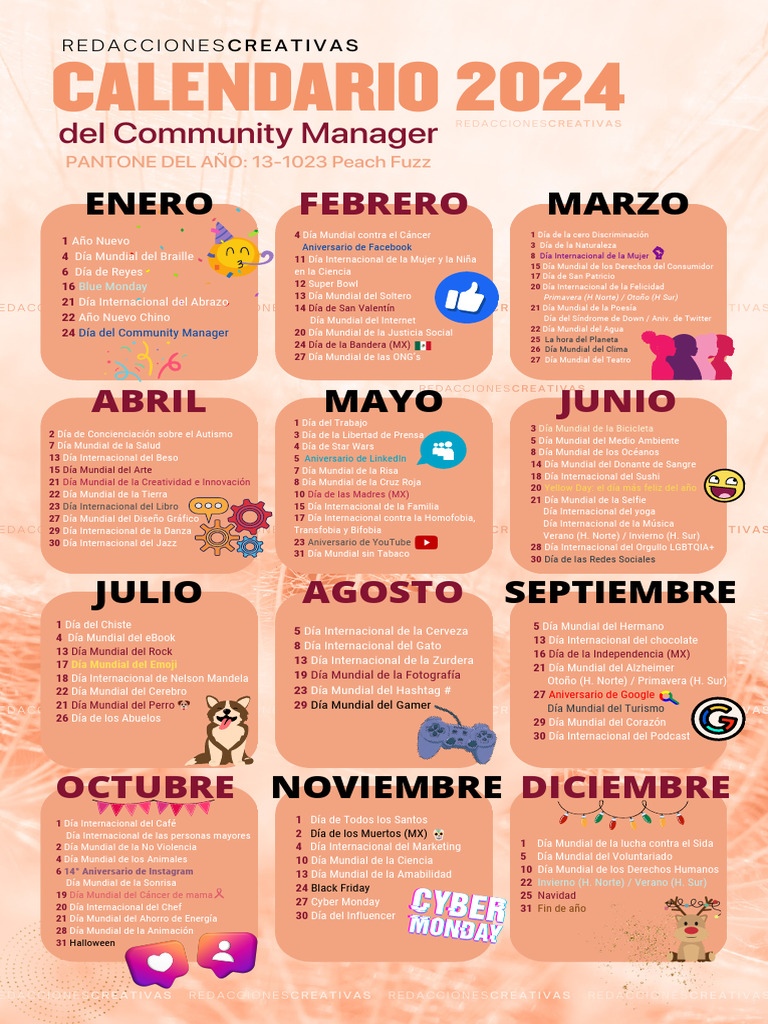 Calendario Community Manager 2024 | PDF
