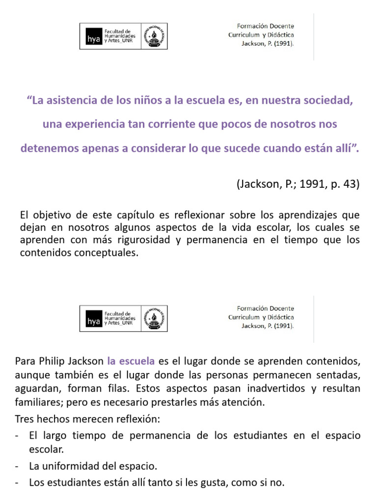 Los Afanes Cotidianos (Jackson, P., 1991) | PDF | Plan de estudios ...