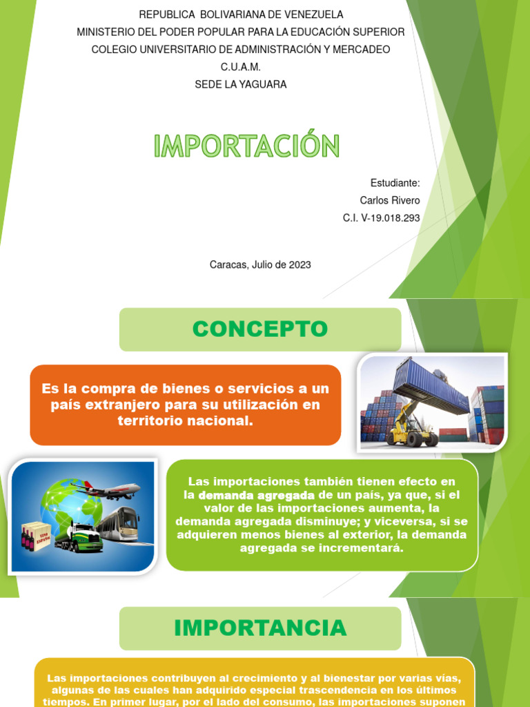 IMPORTACIONES | Descargar gratis PDF | aduana | Precios