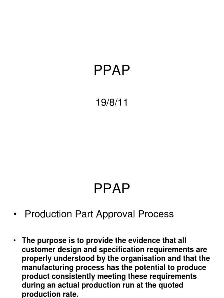 PPAP Training | PDF | Business