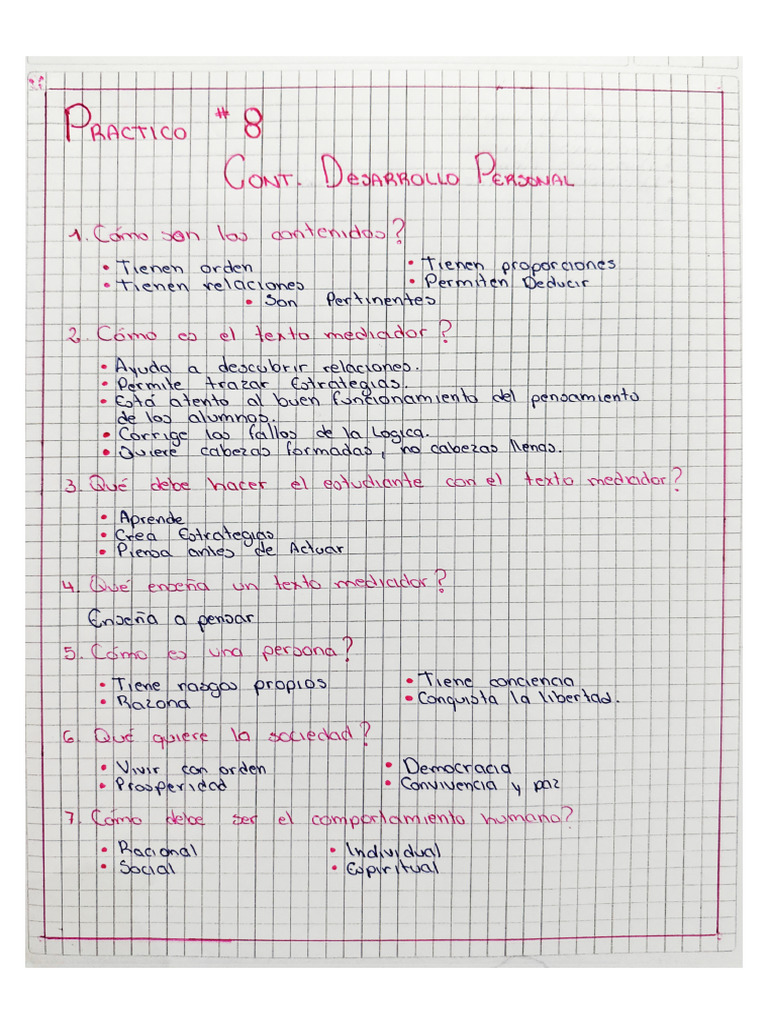 Cont. Desarrollo personal | PDF