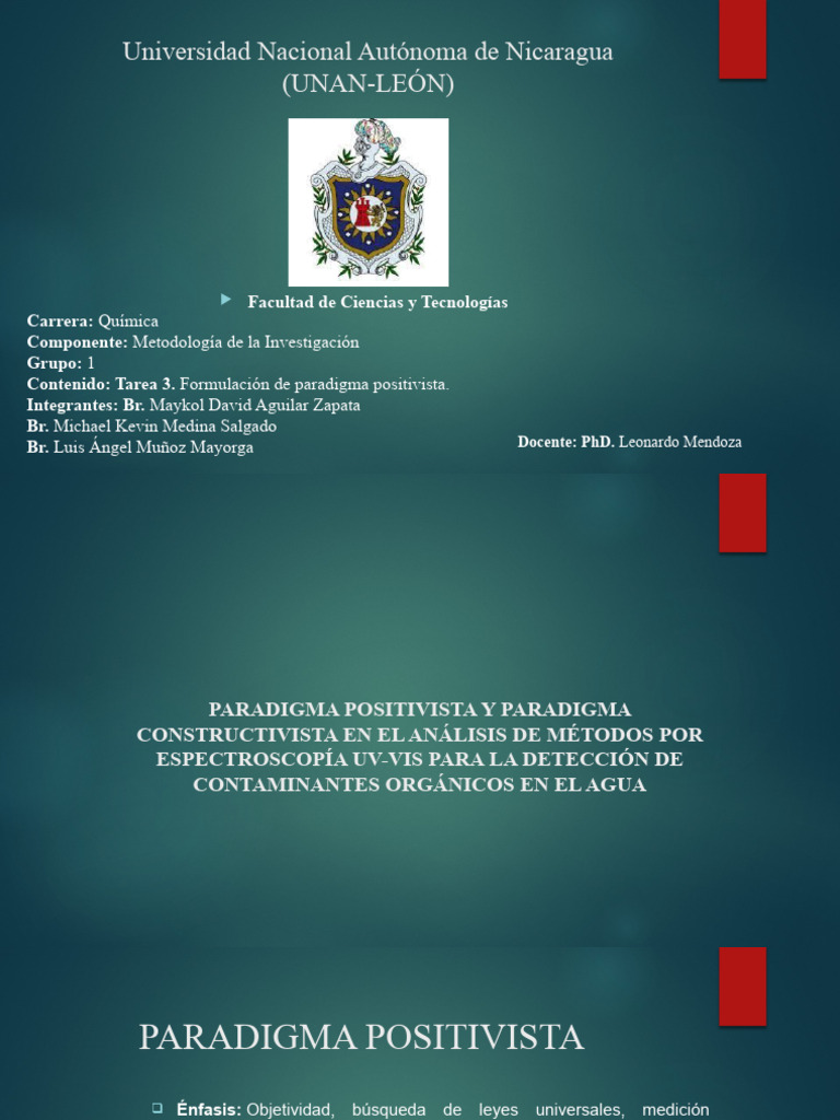 Paradigma Positivista y Paradigma Constructivista en El Análisis | PDF | Positivismo | Método ...