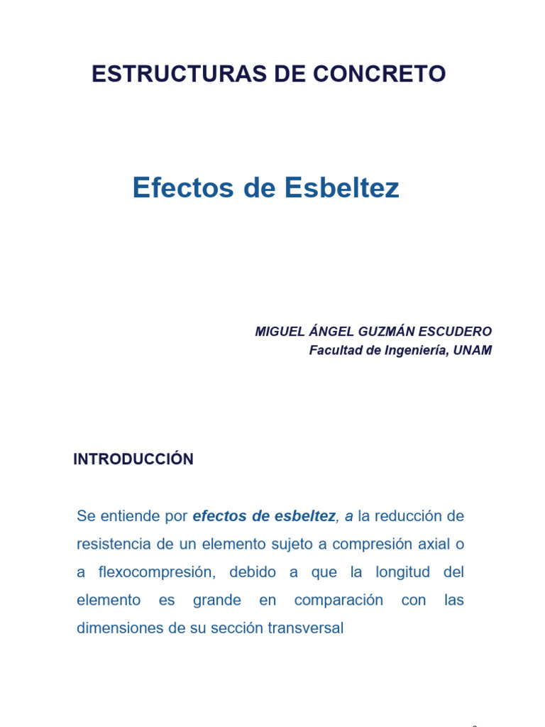 Efectos de esbeltez I | PDF | Columna | Pandeo