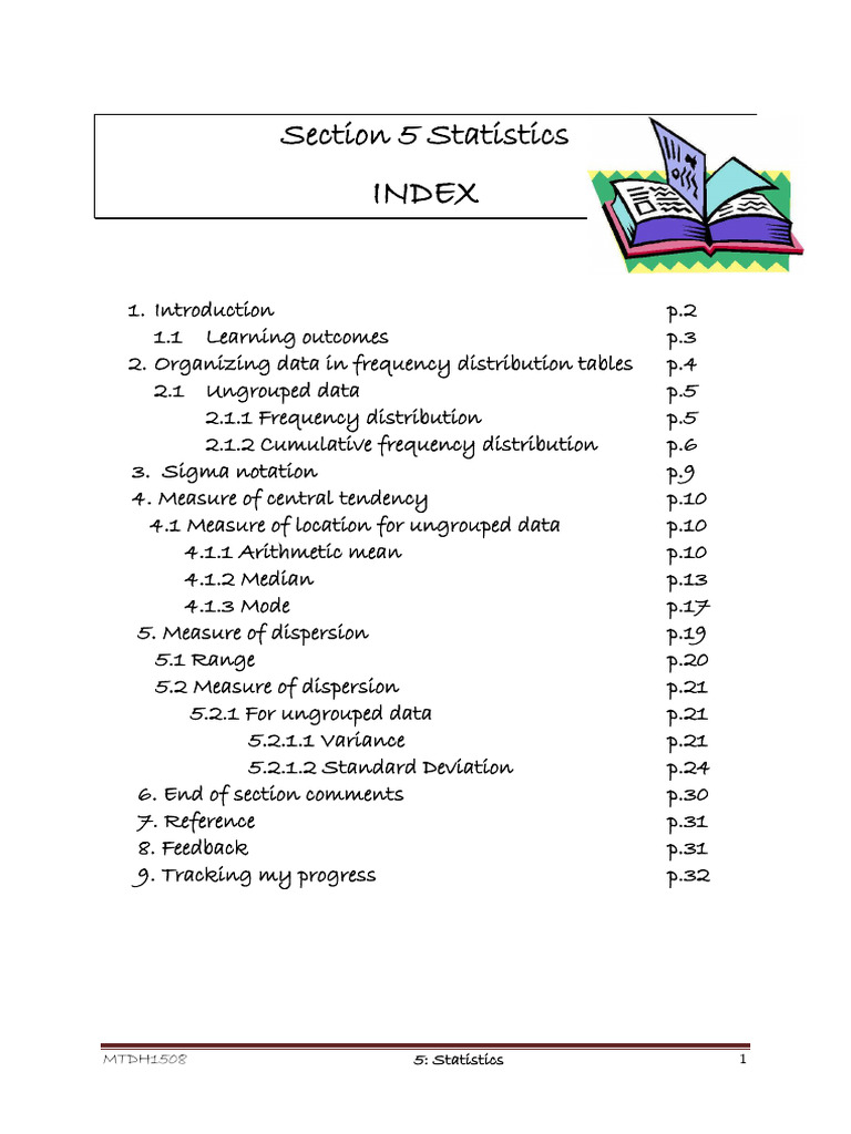 06-Section 5 Statistics PDF | PDF | Mean | Variance