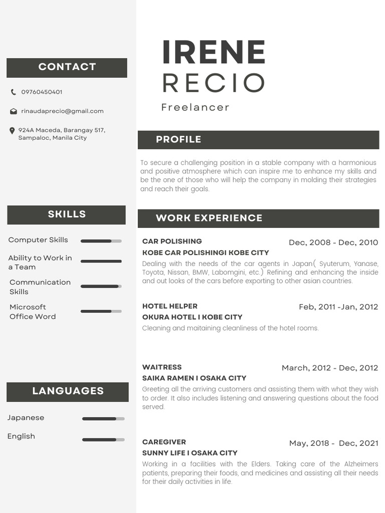 Resume Irene Recio | Download Free PDF | Health Care | Social Programs