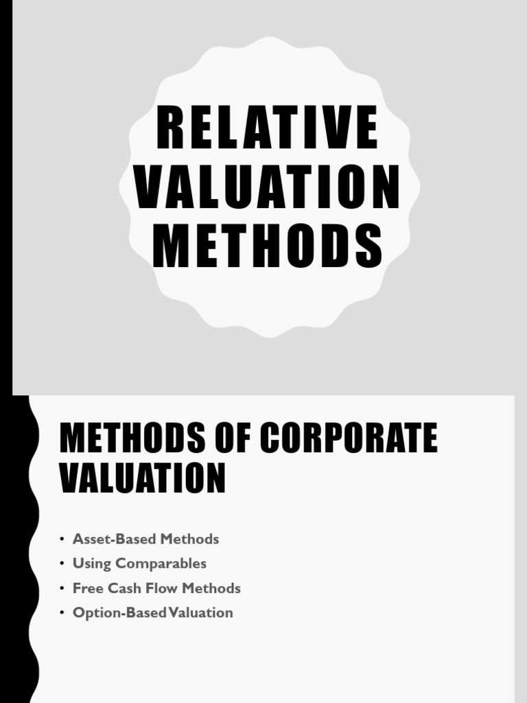 Relative Valuation Method | PDF | Valuation (Finance) | Book Value
