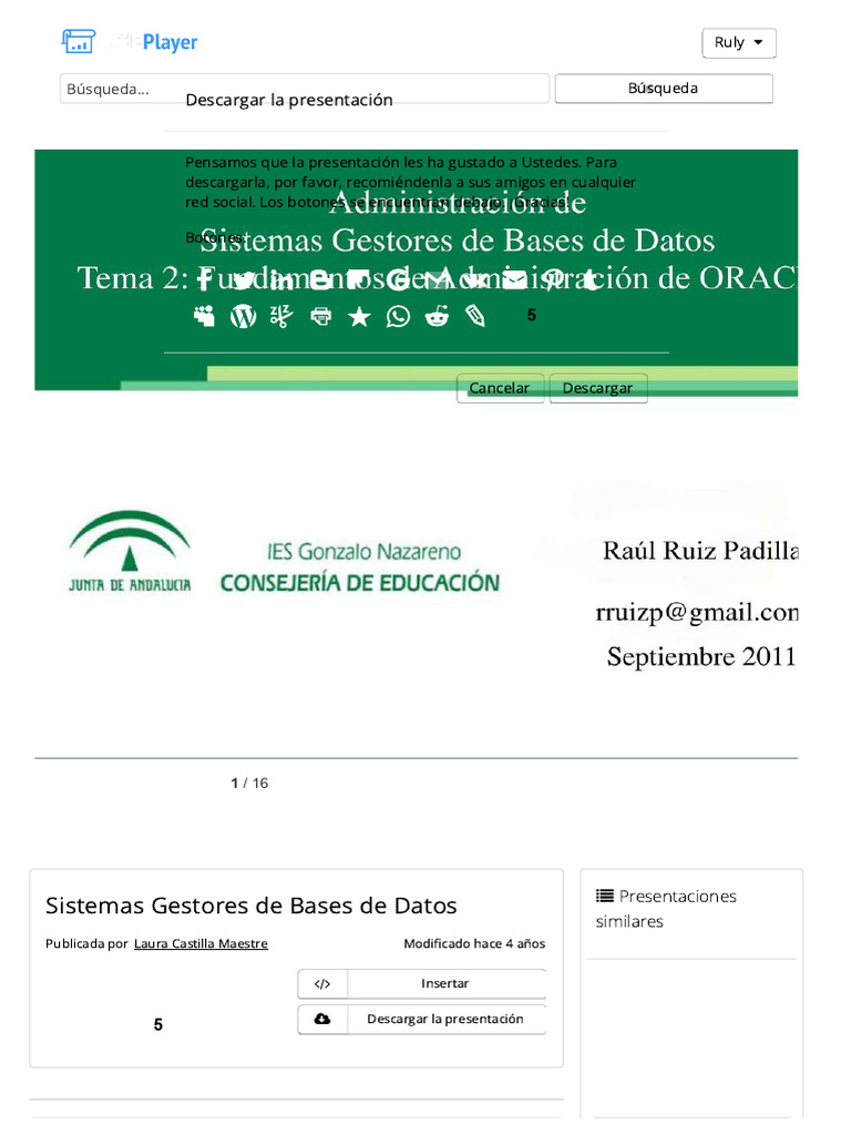 Sistemas Gestores de Bases de Datos - PPT Descargar | PDF | Bases de ...